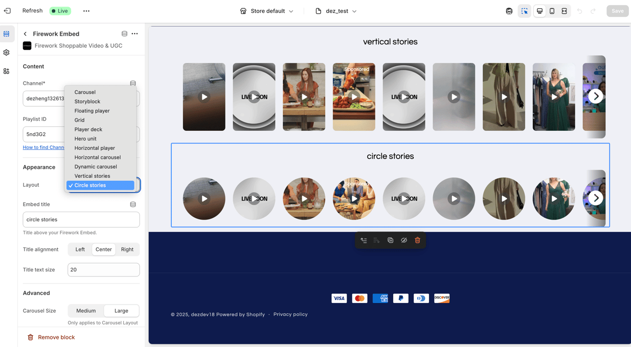 Leveraging the Firework Embed App in Shopify
